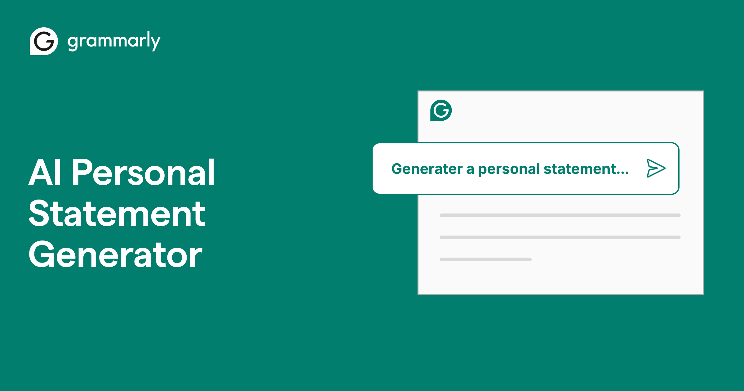 AI Personal Statement Generator