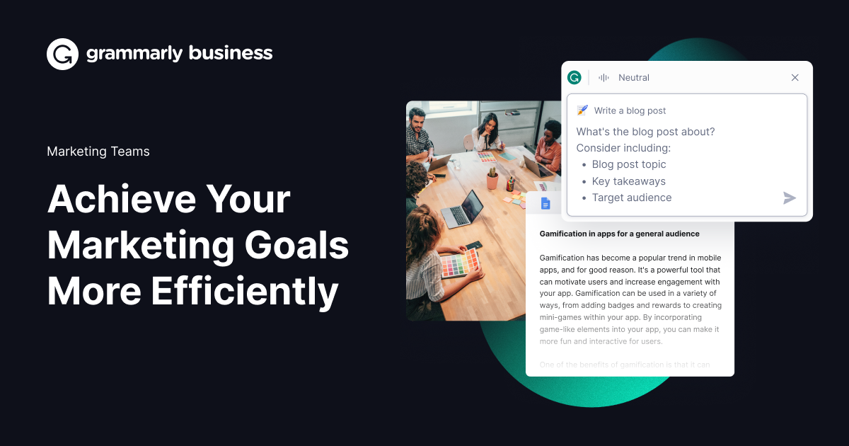 Grammarly Business for Marketing Teams